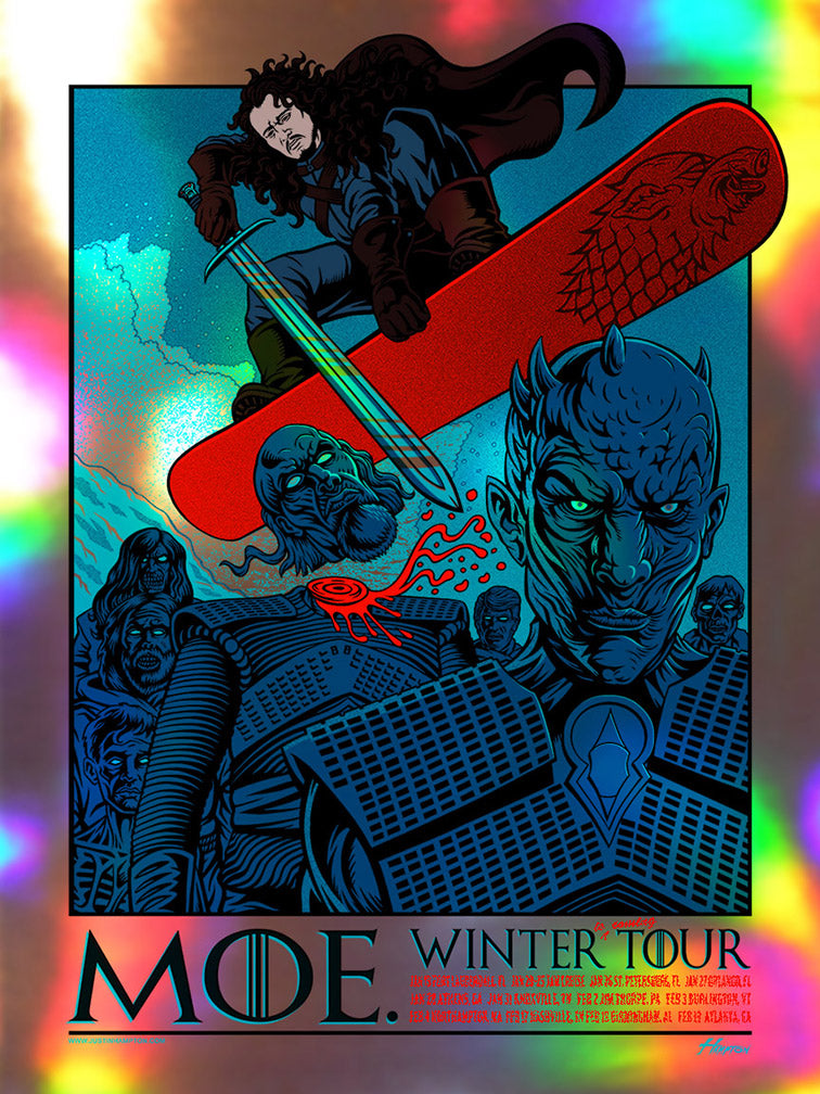 Moe tour poster holographic foil variant – justinhampton