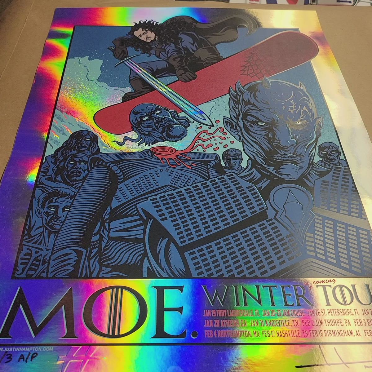 Moe tour poster holographic foil variant – justinhampton