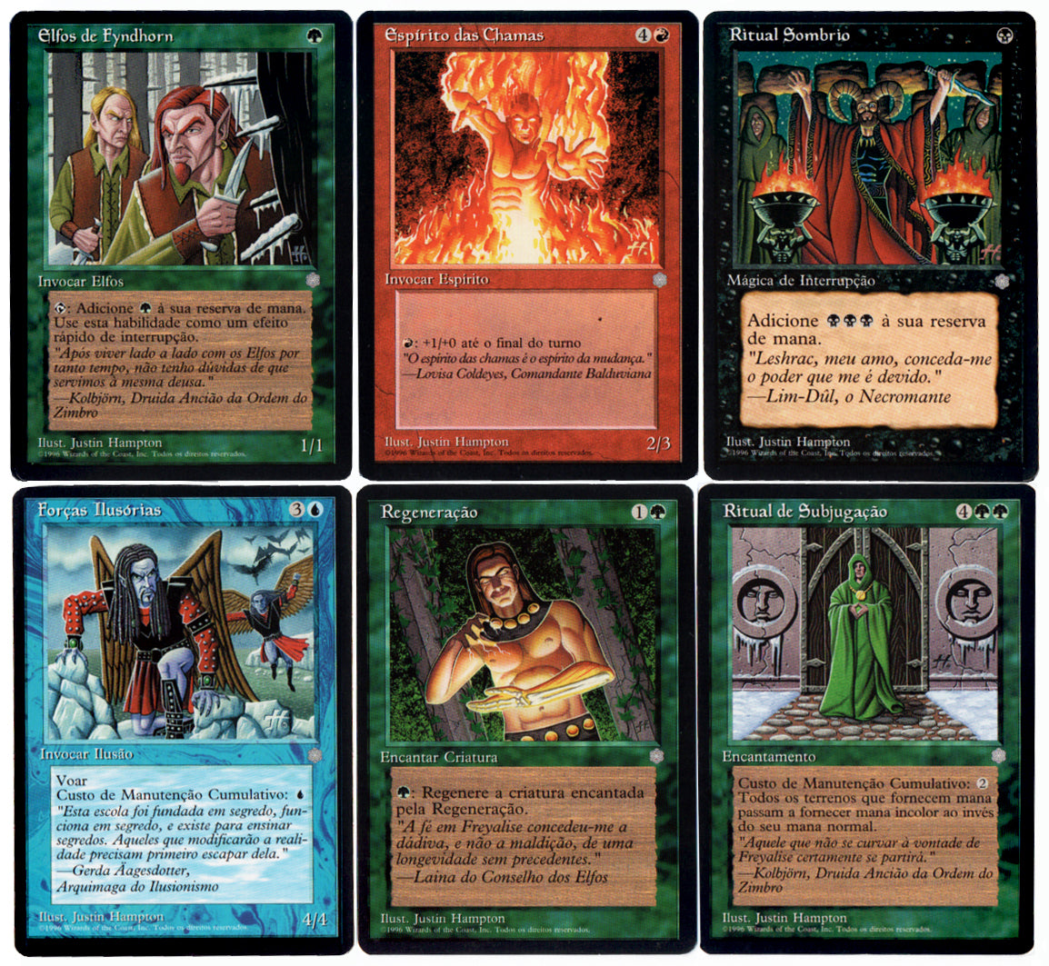 Magic The Gathering 'Ice Age' AP card set in Portuguese language ...